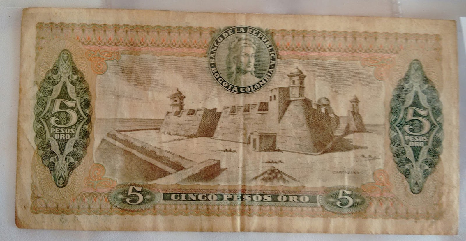 Coleccion de billetes y monedas (numismatica): 5 Pesos Oro Colombia ...