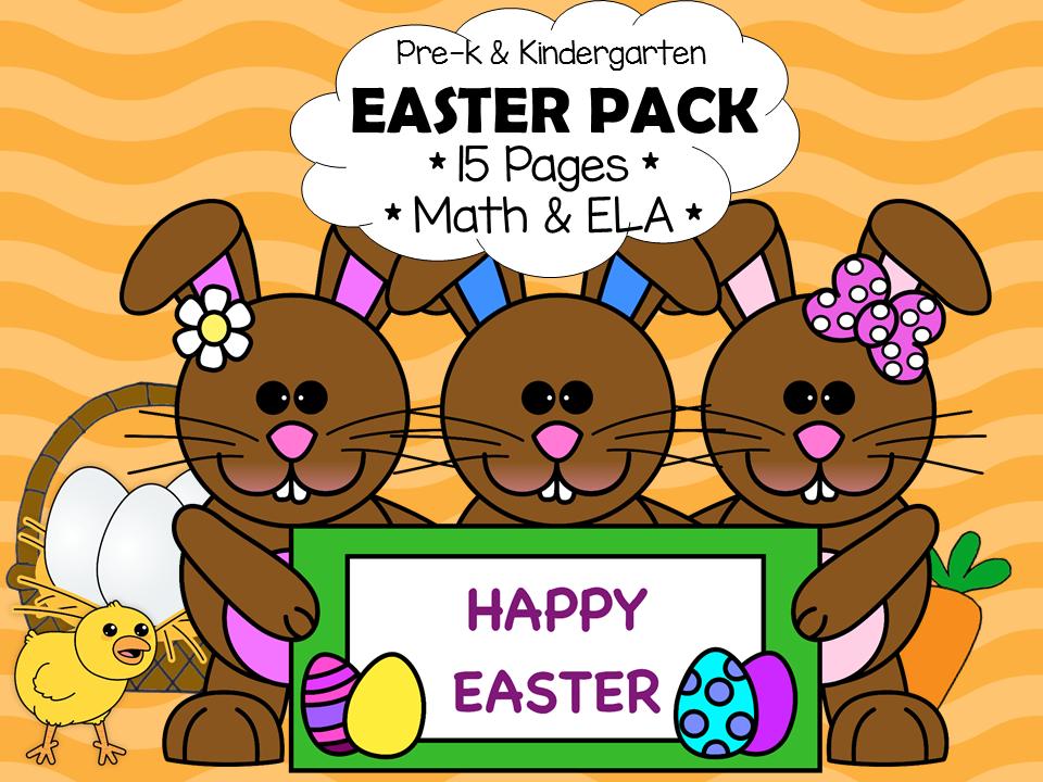 Easter Math & ELA for Preschool and Kindergarten | Teaching with Jen Rece