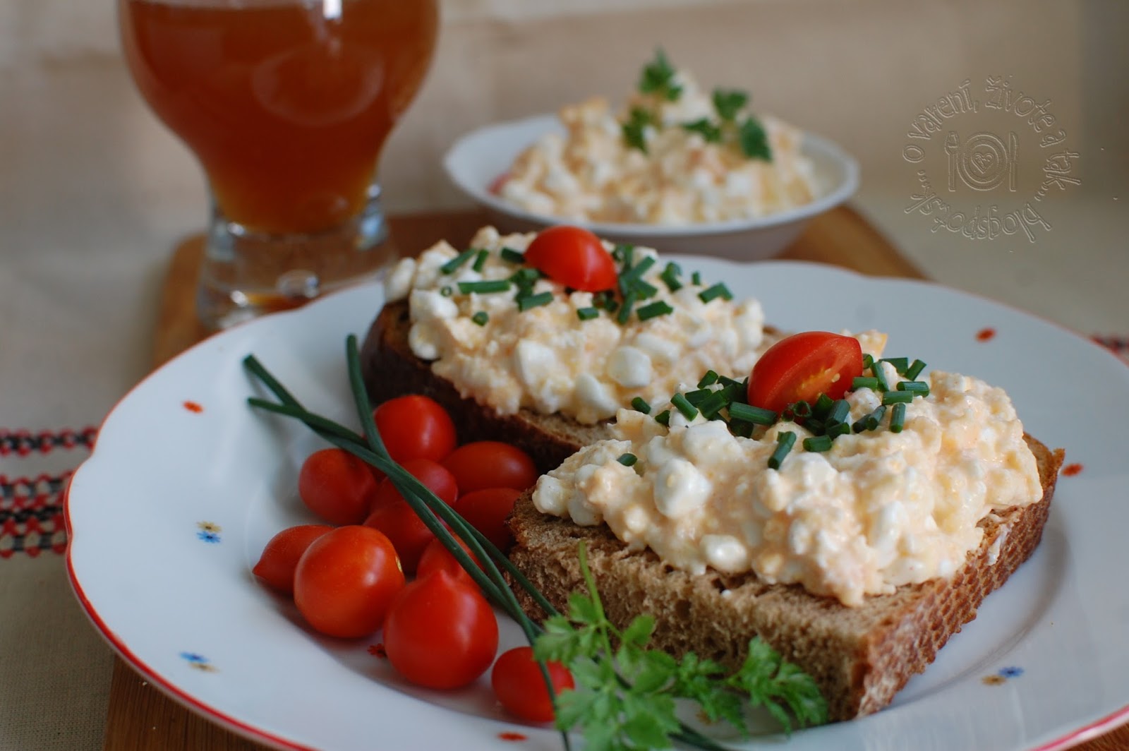 o varení...: Nátierka vajíčková s cottage syrom
