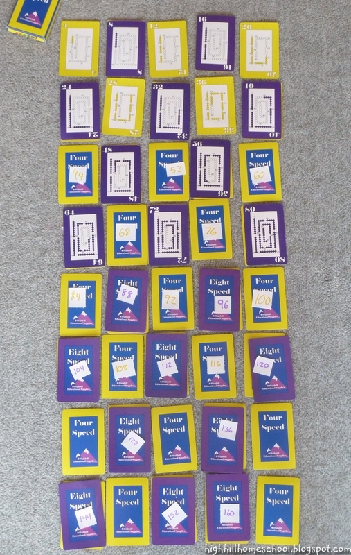 Highhill Homeschool: Speed! - Patterns in the Cards - More Checkerboards