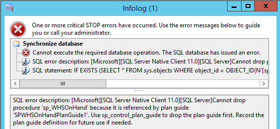 AX Bytes: Synchronization error due to SQL Plan Guides
