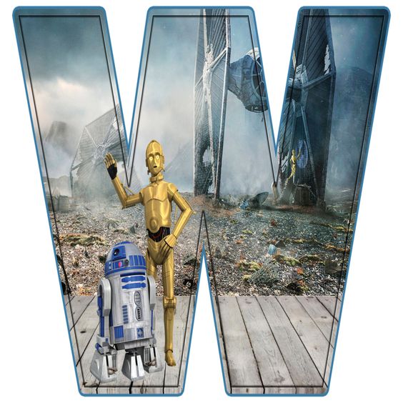 C3PO and R2D2 Letters. Letras de Star Wars. - Oh my Alfabetos!
