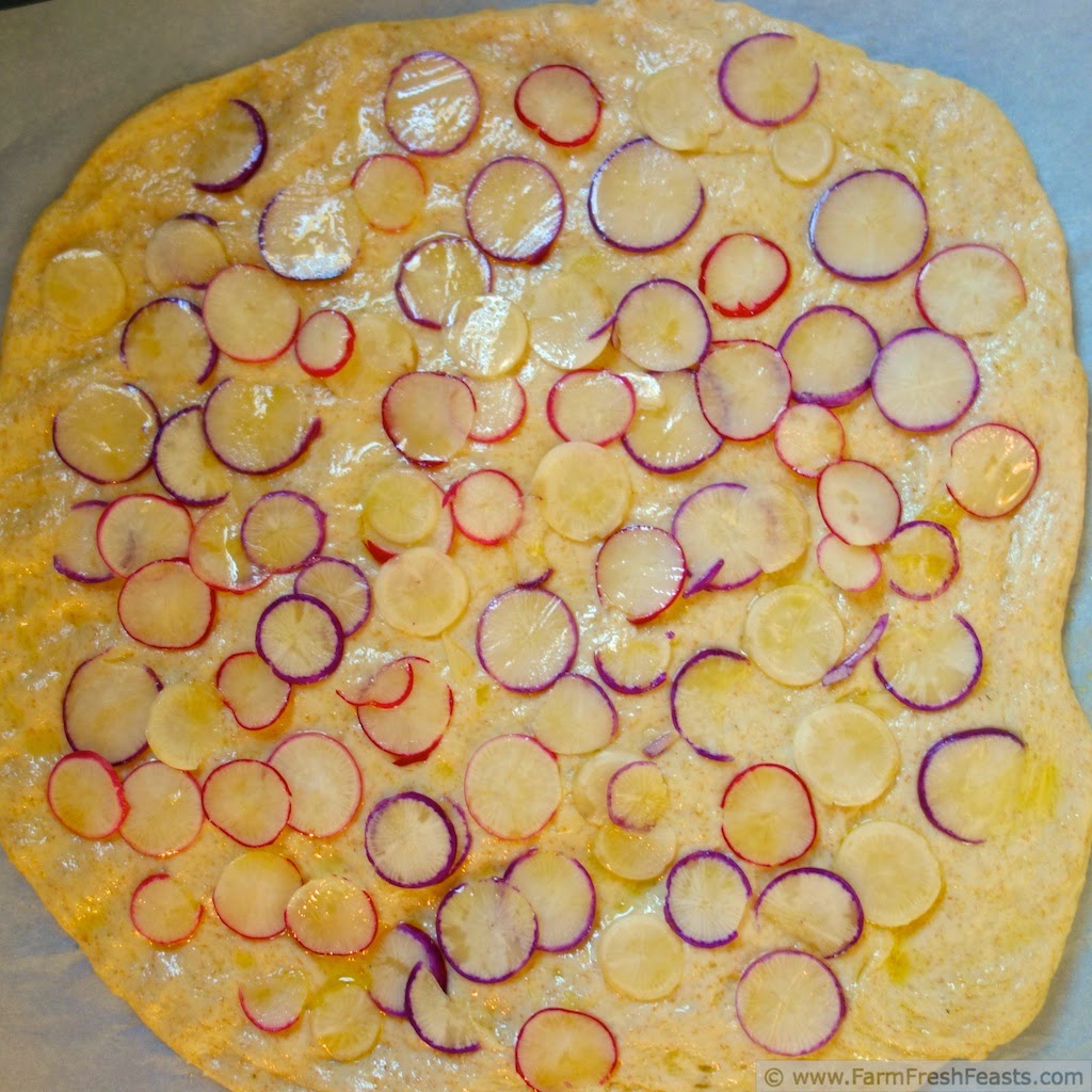 Farm Fresh Feasts: Dainty Radish Pizza and Tender/Crunchy Pizza Crust ...
