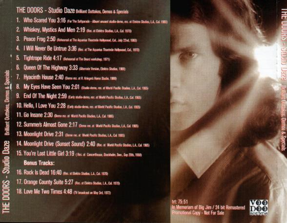 Bootleg Rambler: The Doors - "STUDIO DAZE" (Brilliant Outtakes, Demos ...