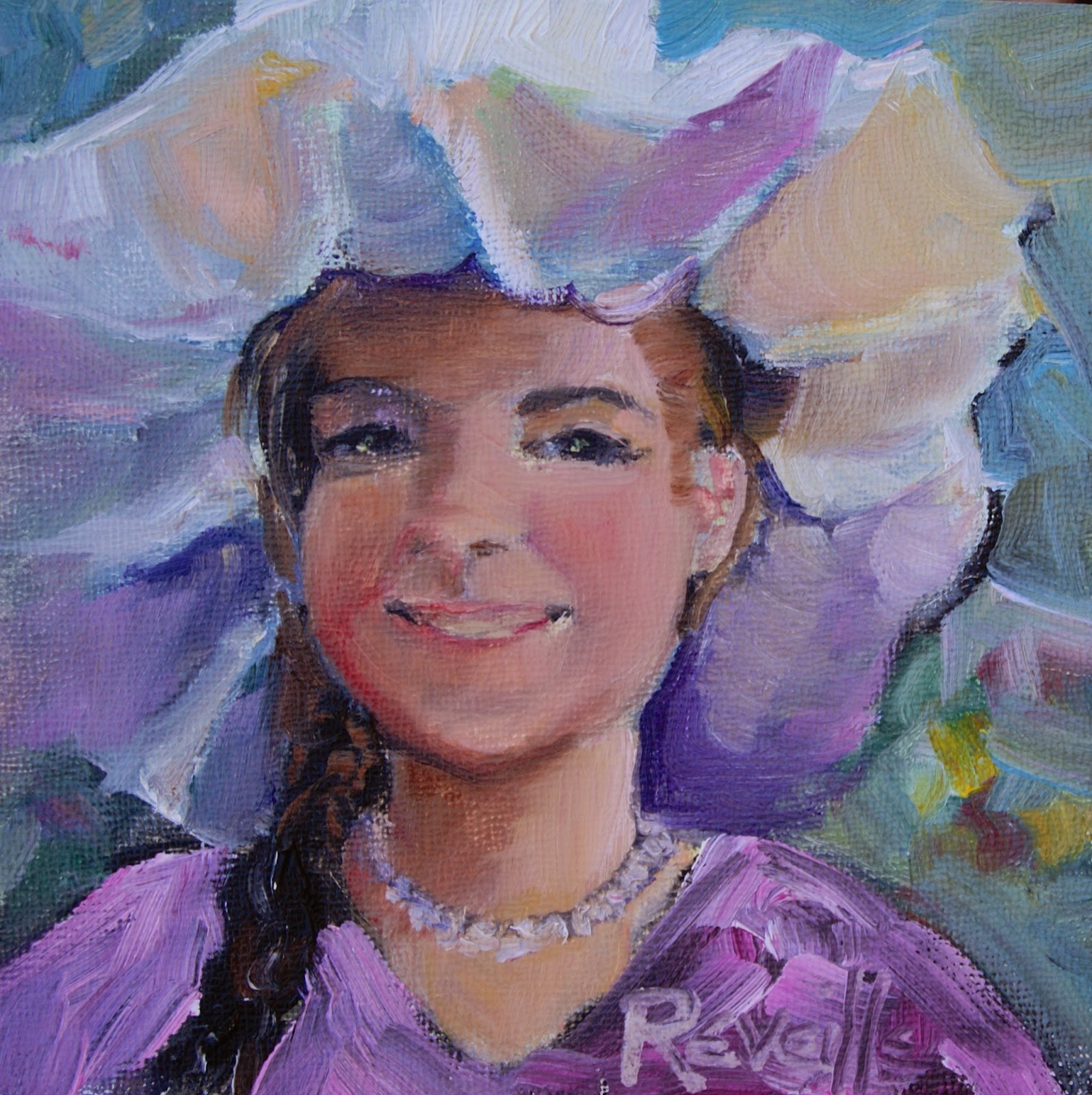 REVEILLE KENNEDY PAINTING IMPRESSIONS: Girl in Paper Hat Day 16 of the ...