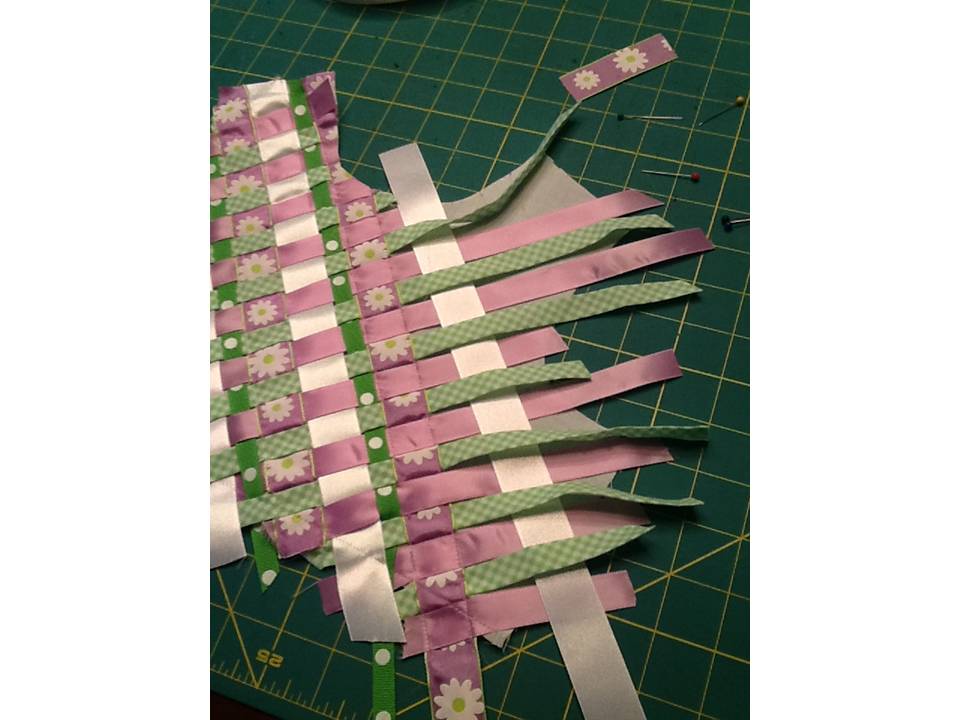 Sew Much To Give: Woven-Ribbon Bodice Party Dress