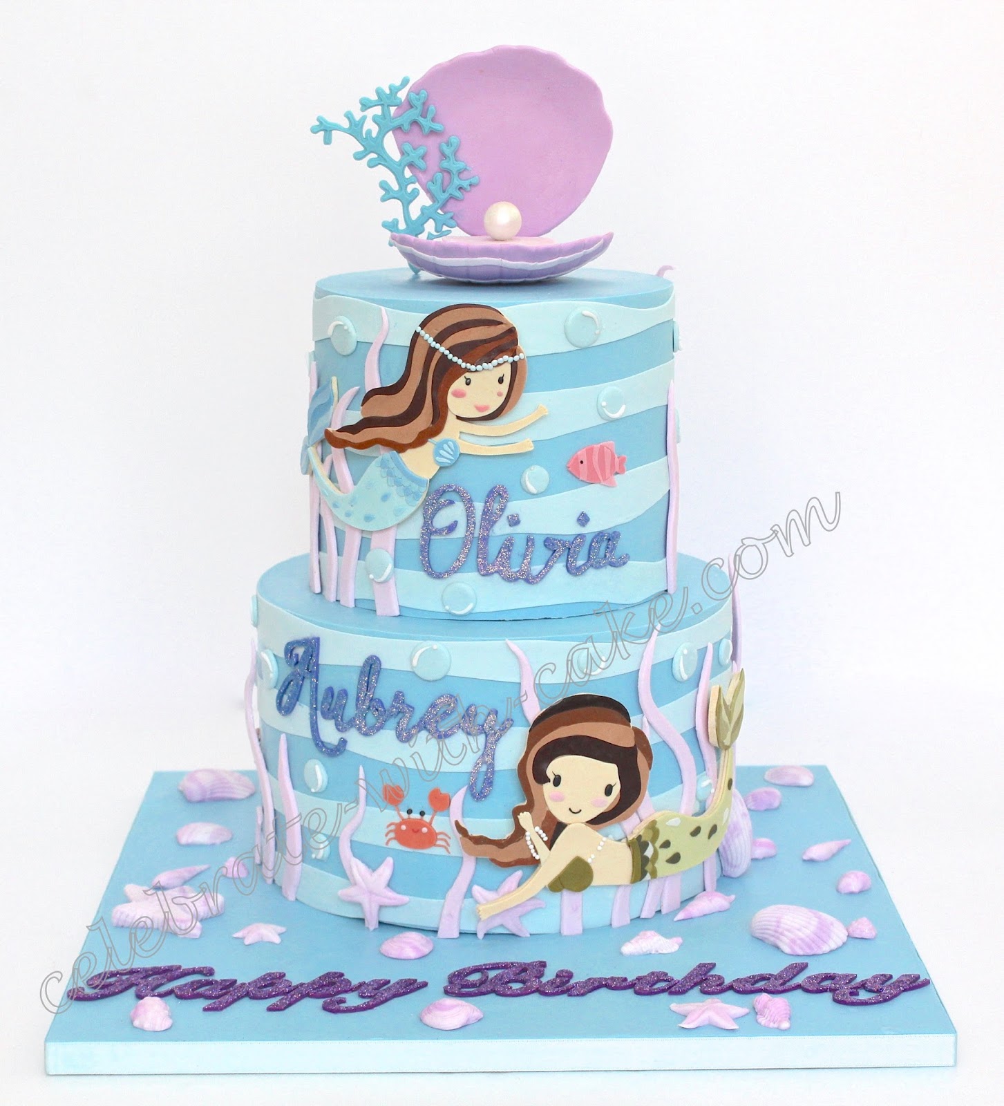 Celebrate with Cake!: Mermaid Two Tiers Cake