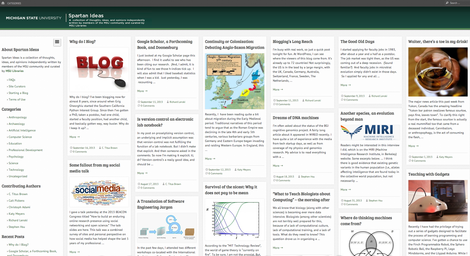 University blogging - Information Processing - Steve Hsu