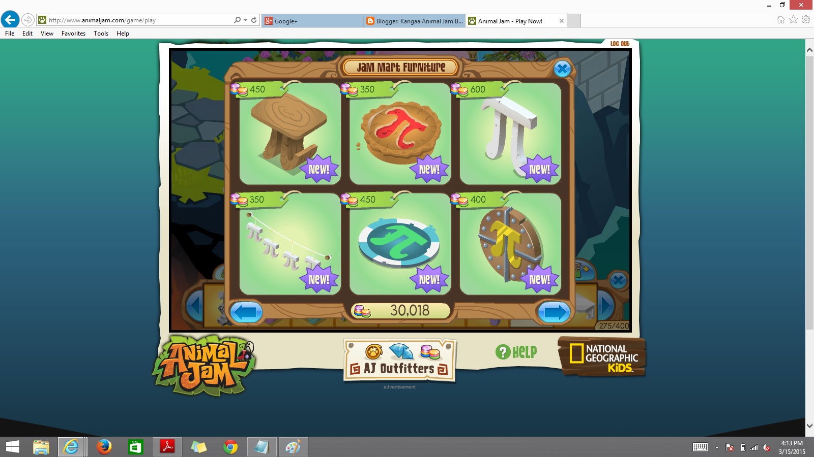 Kangaa Animal Jam Blog: New AJ Items for March 12th!