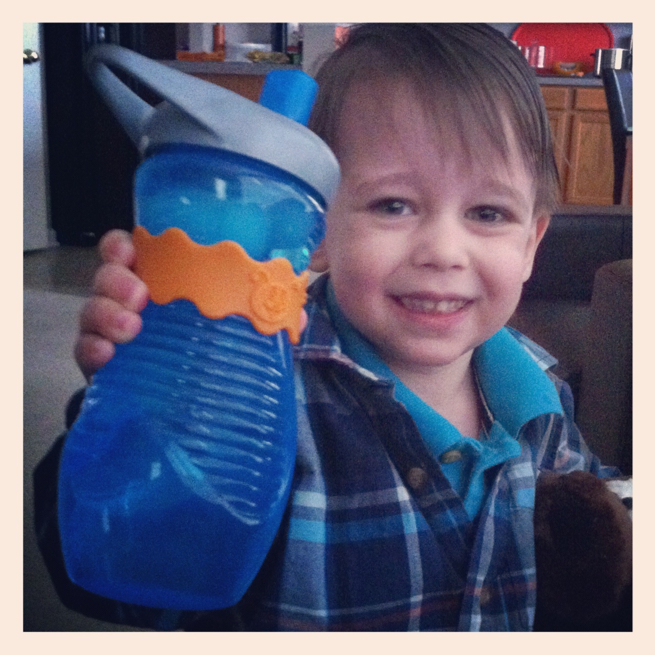 everywhere orange: Orange Inchbug orbit label for sippy cup