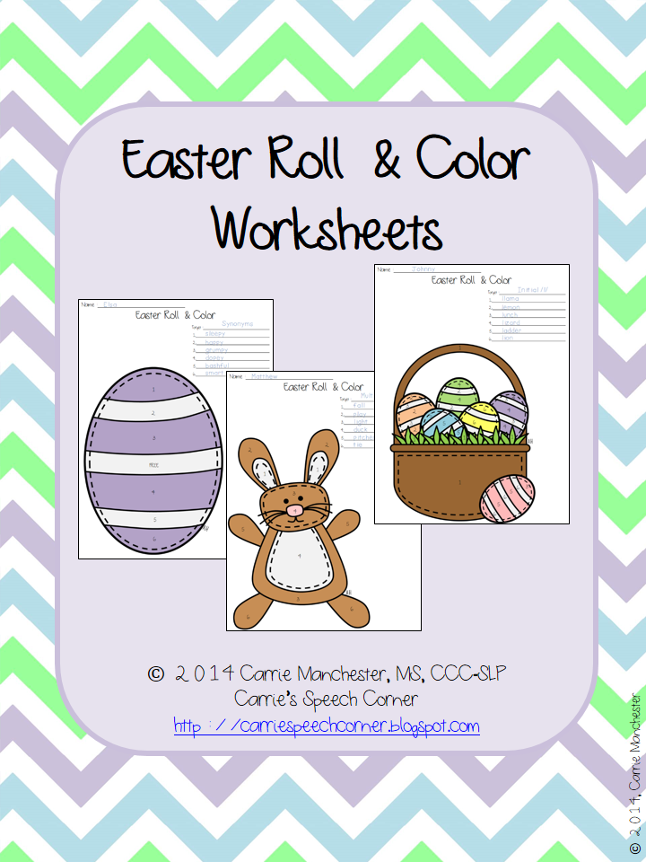 Carrie's Speech Corner: Easter Roll & Colors