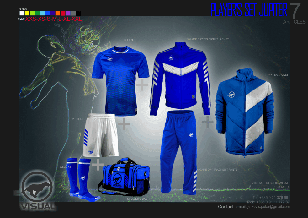 Visual Sportwear Unique Design: VISUAL SPORTSWEAR TEAMS PACKAGE 2014/2015