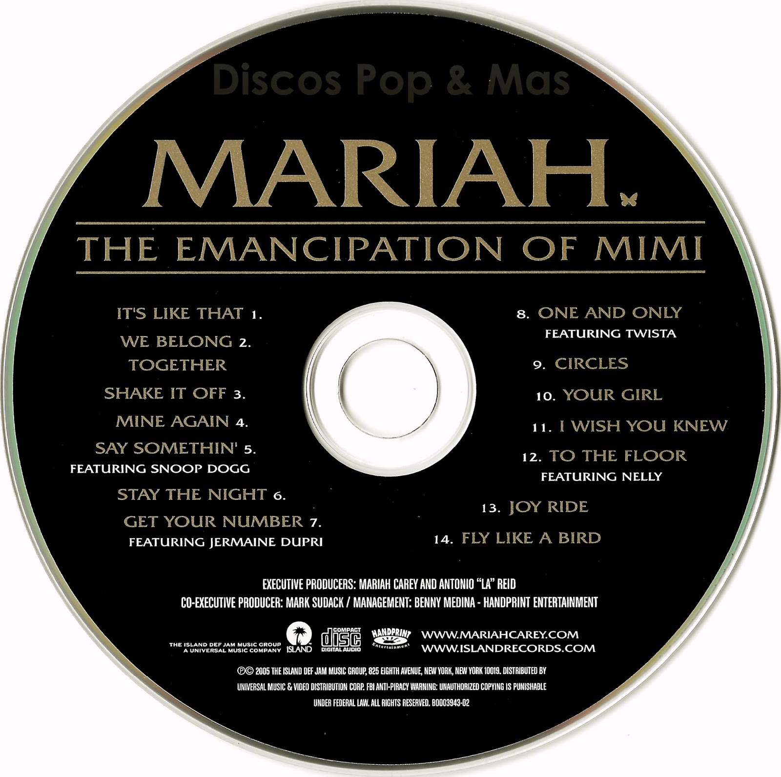 Discos Pop & Mas: Mariah Carey - The Emancipation of Mimi