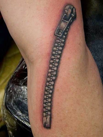 Zipper tattoo ideas
