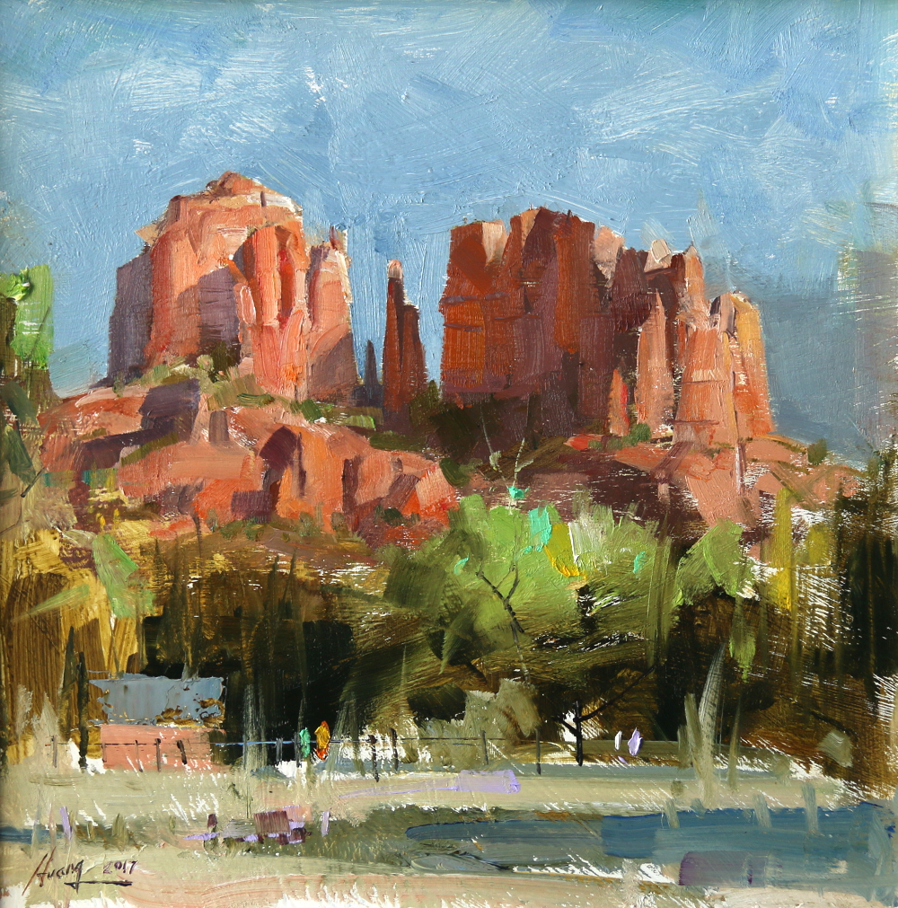 qiang-huang, a daily painter: "Cathedral Rock"