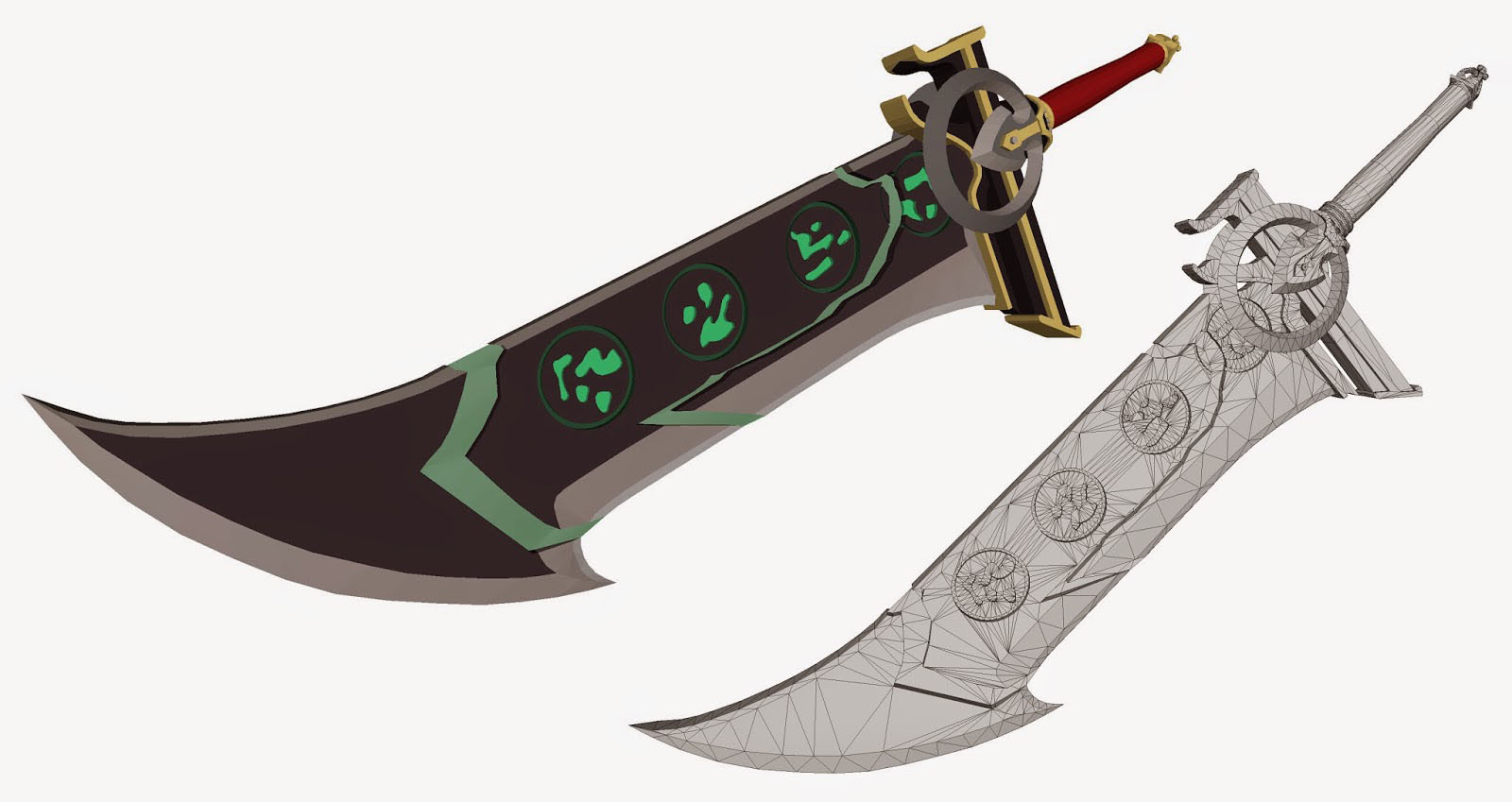 League of Legends : Riven's Runic Blade Papercraft | Paperized Crafts