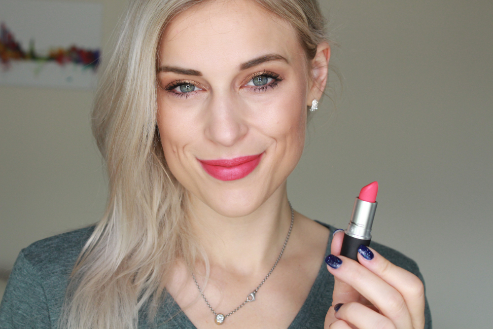MAC Powder Kiss Lipstick - Fall In Love (Review) | mrsannabradshaw