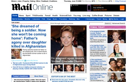 GCSE Media: Year 10: Mail Online - homepage analysis