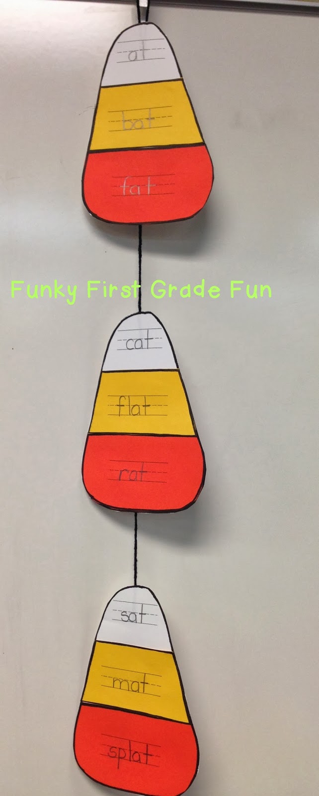 Funky First Grade Fun: Candy Corn Word Family Mobiles - shhhh!