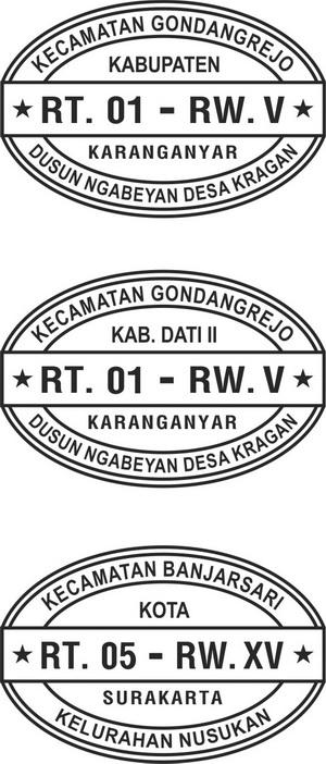Contoh Stempel RT (Rukun Tetangga) | Contoh StempelContoh Stempel ...