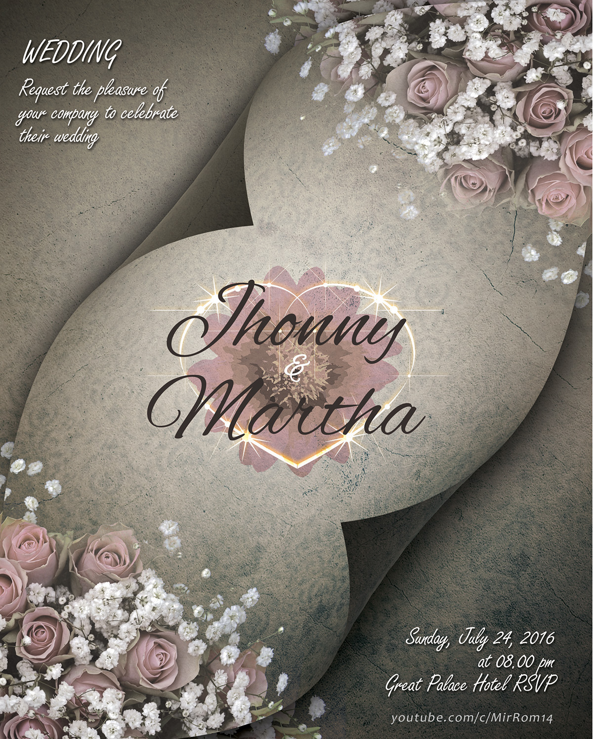 Make a Beautiful Wedding Invitations In Photoshop