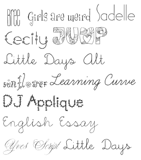 Shrinking Mimsy : Some nice "Pen" fonts: