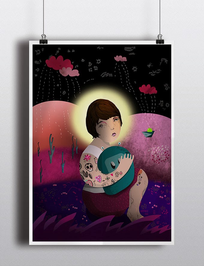 Barbara's dogs and colors: Alien bear - illustration