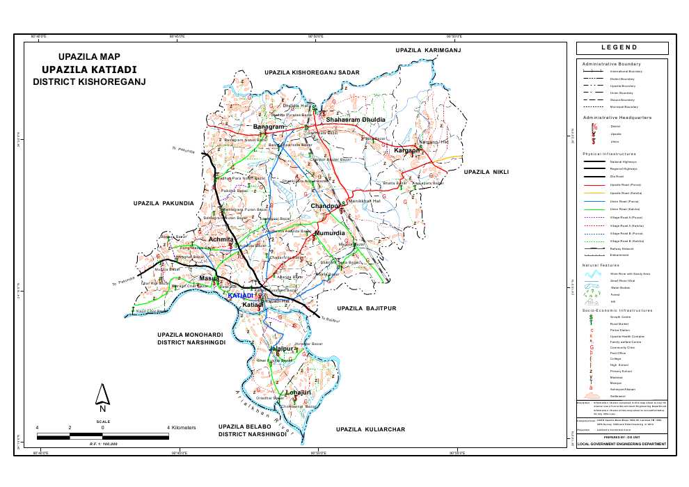 Mouza & Land Use Maps of Katiadi Upazila, Kishoreganj, Bangladesh ...