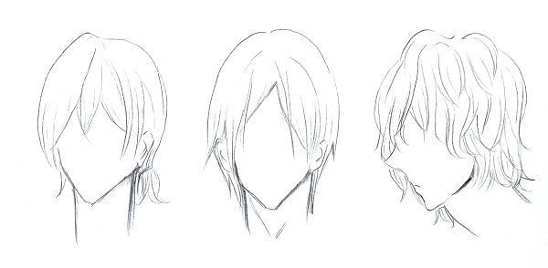 Cara menggambar rambut manga cowok - MAYAGAMI