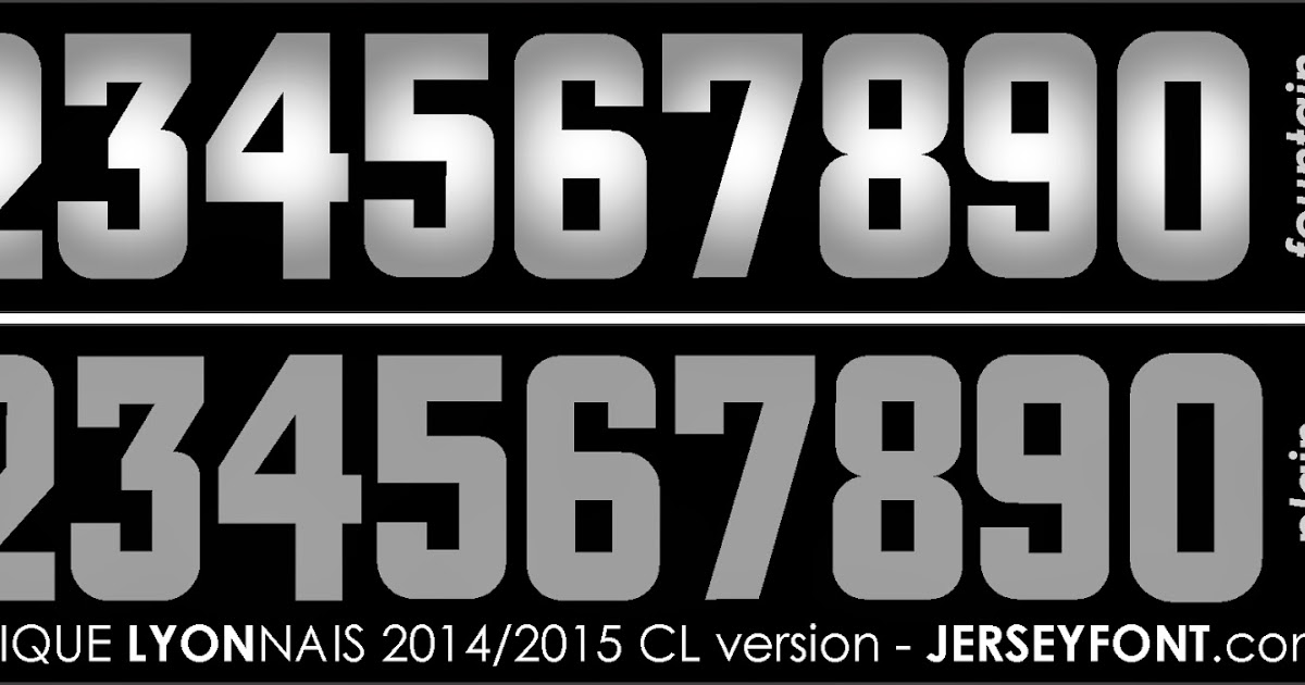 Olympique Lyonnais Euro Font version 2014-2015