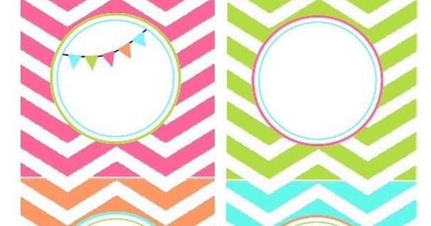 Chevron Free Printable Toppers, Labels or Frames. | Oh My First Communion!