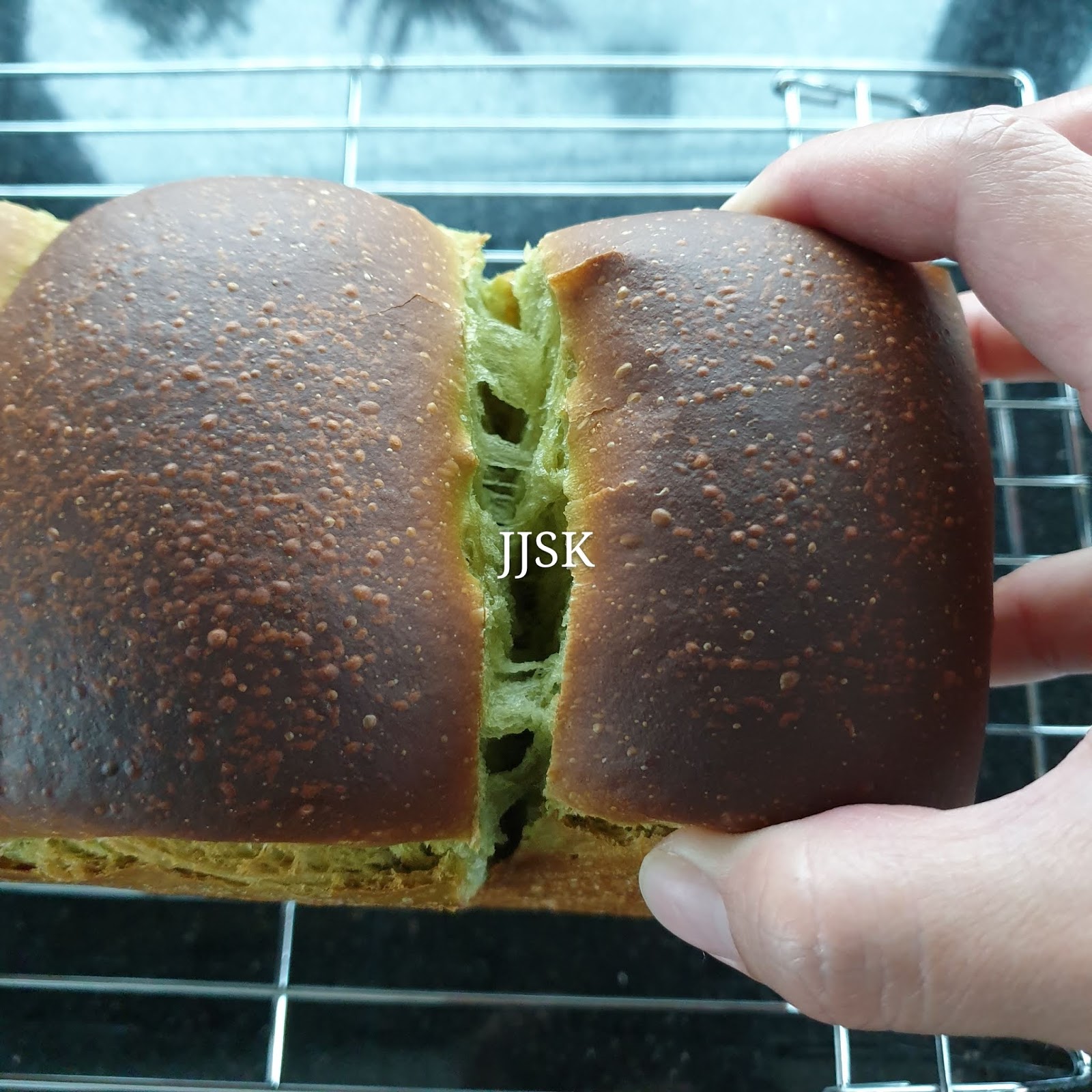 爱厨房的幸福之味: 班兰吐司（低温发酵）Pandan Toast（Low Temperature Fermentation）