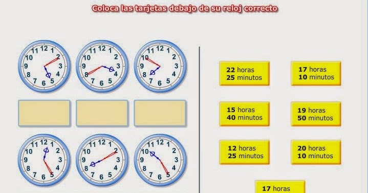 Aprendizaje Para Tod@s: Medidas de tiempo: el reloj y las horas ...