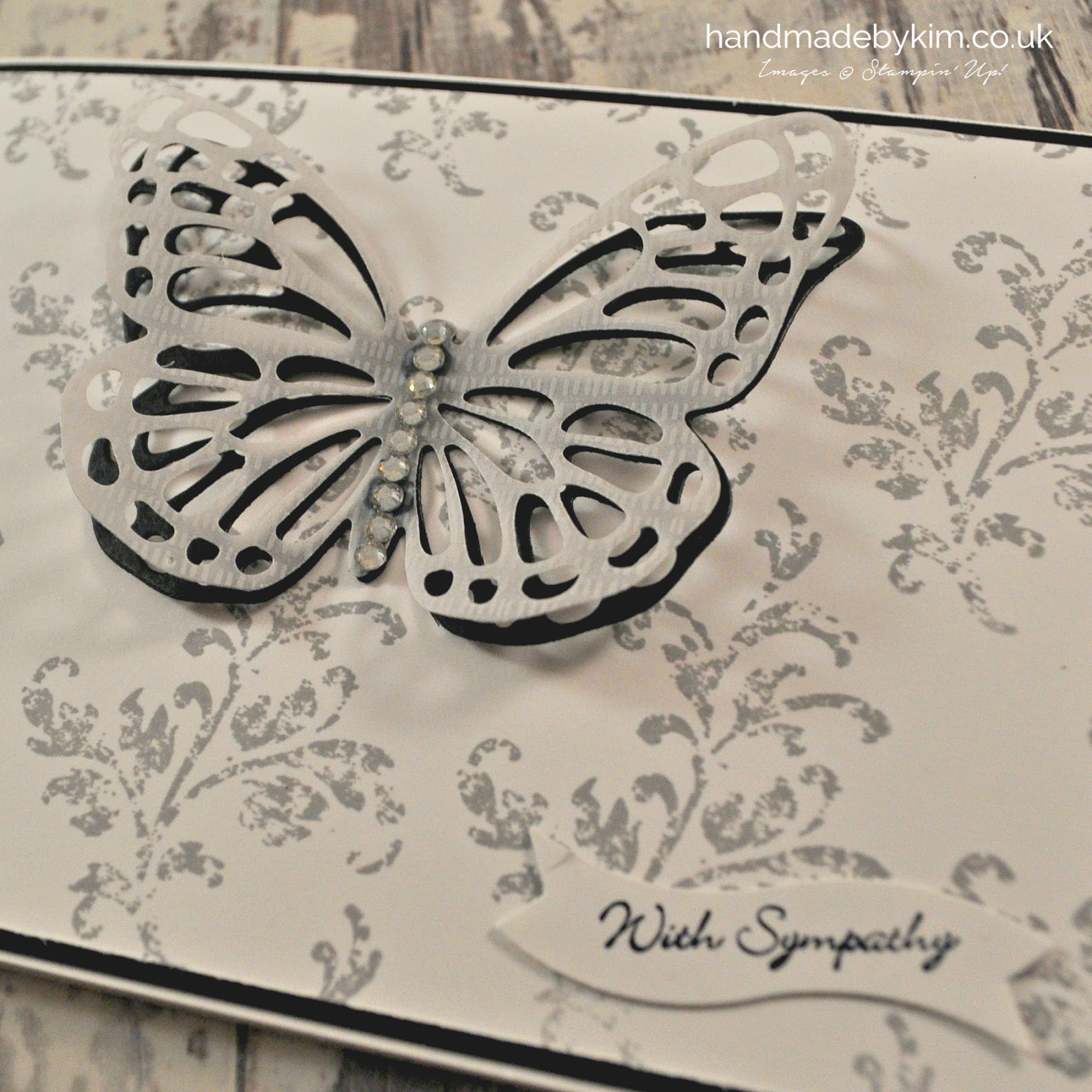 Black & White Butterfly Sympathy Card | Kim Price Stampin' Up ...