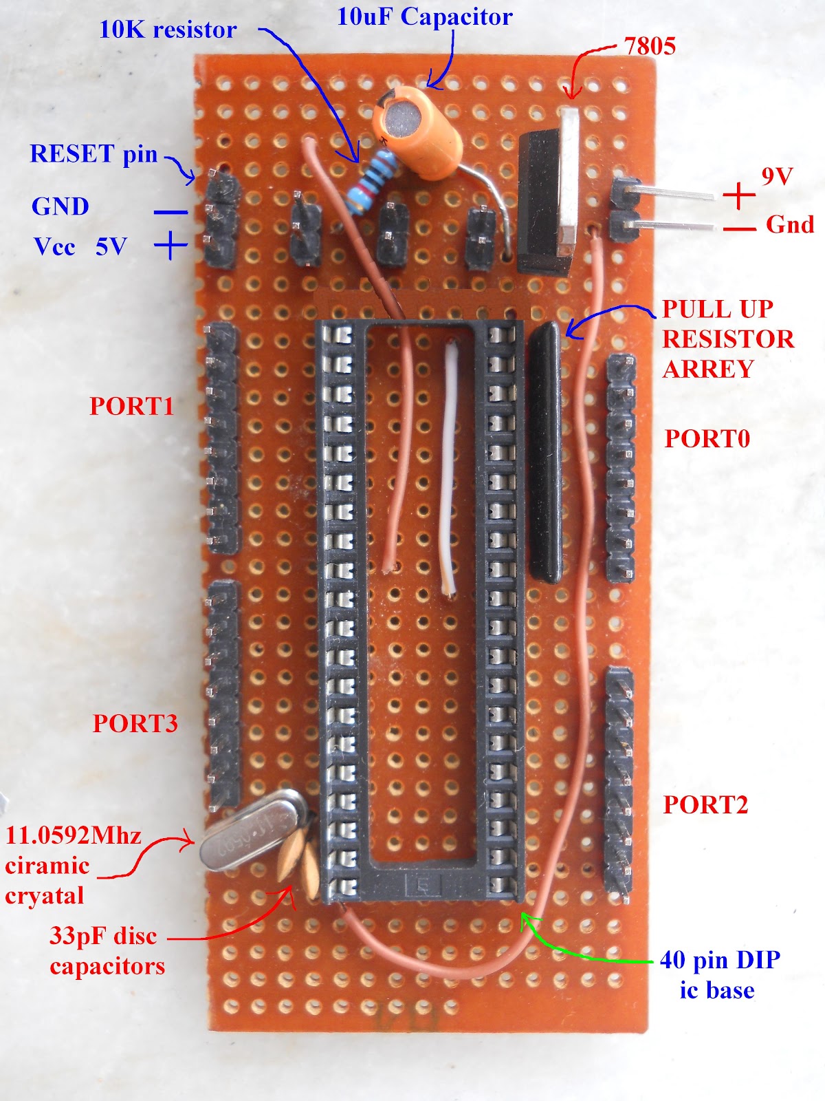 ROBO ZONE: home made 8051training board