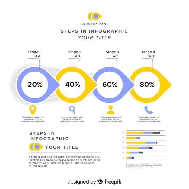 Template Infografis untuk presentasi PPT FREE - Jualdesainku