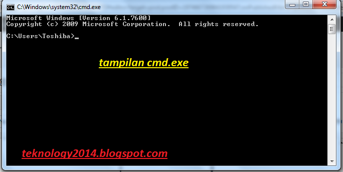 Membuat database Dari XAMPP di CMD / Command Prompt /Gambar