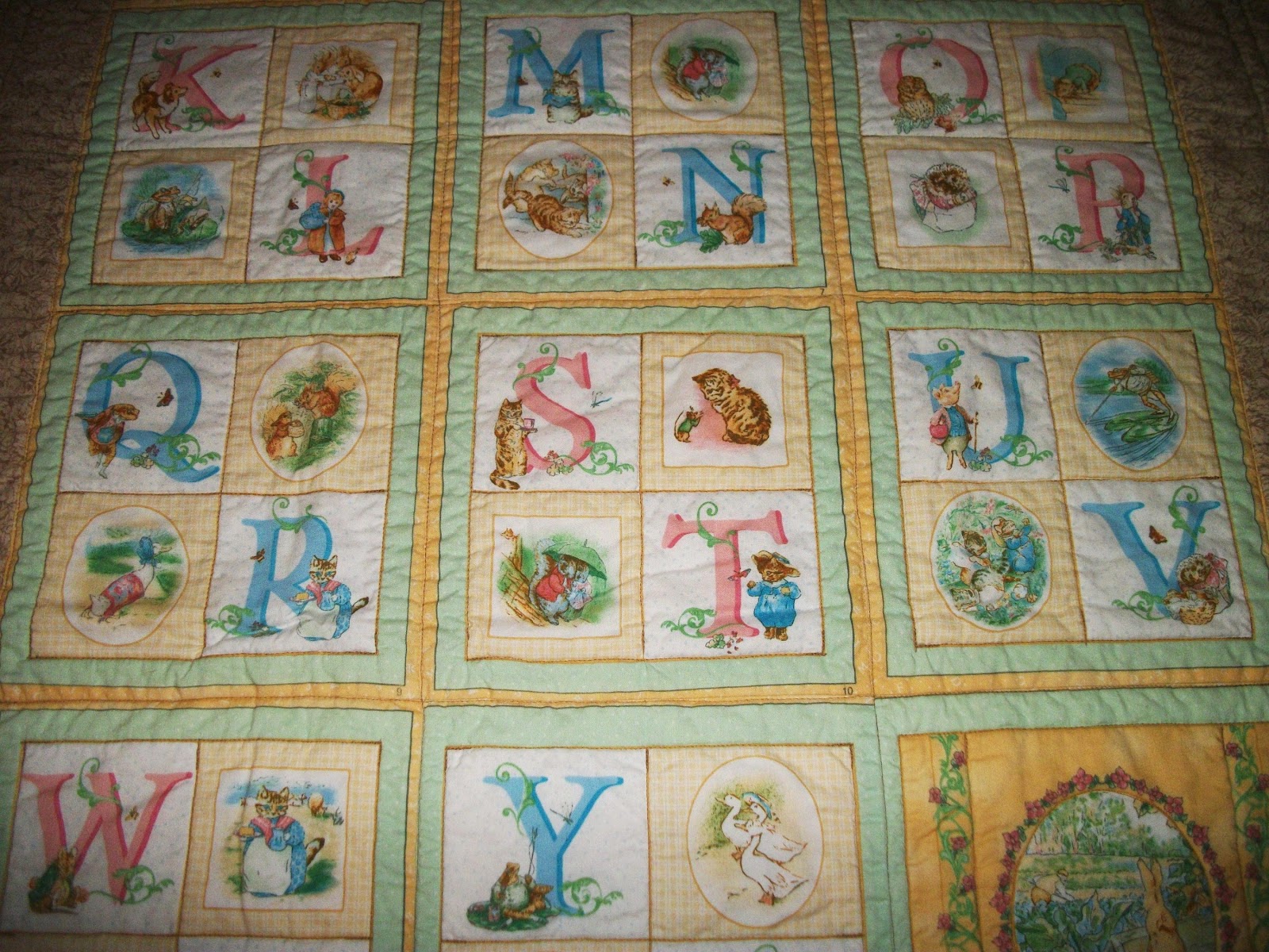 ZafuChi: Reversible I Spy and Beatrix Potter ABC Quilt, and Princess Quilt