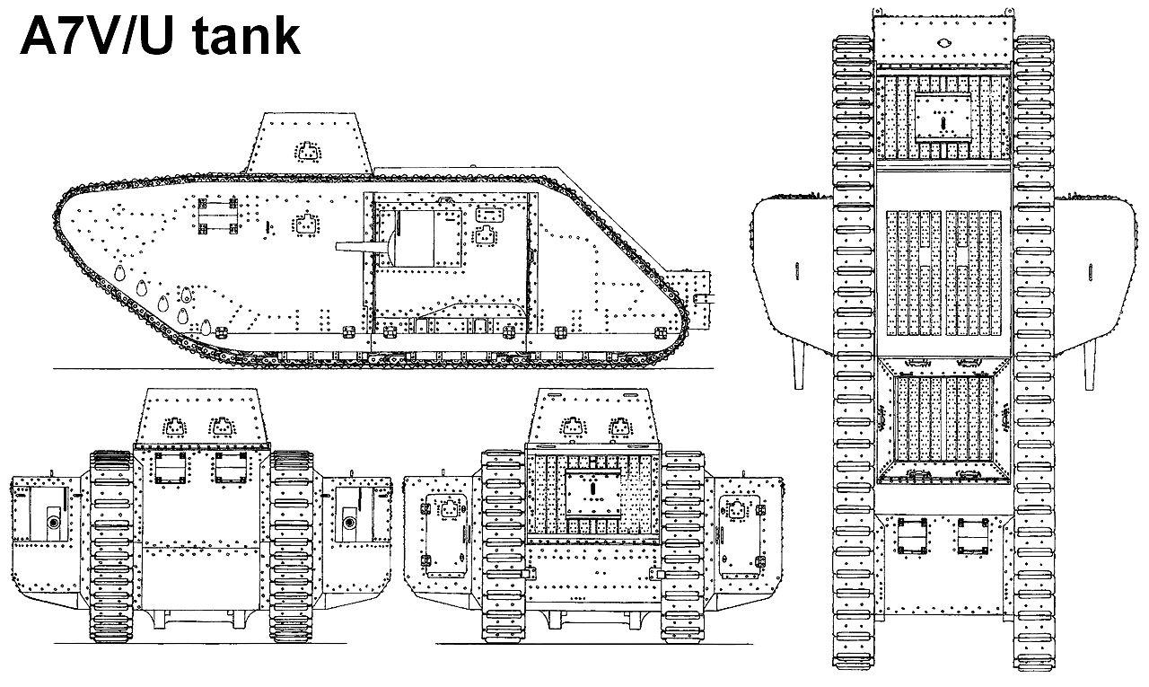 Panzerserra Bunker- Military Scale Models in 1/35 scale: A7V - Sturmpanzerwagen - WWI german ...