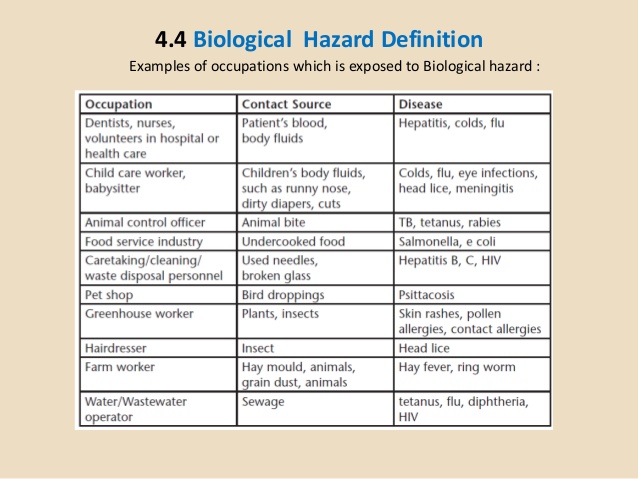 OCHS12018 Safety Science Portfolio: Biological Hazard