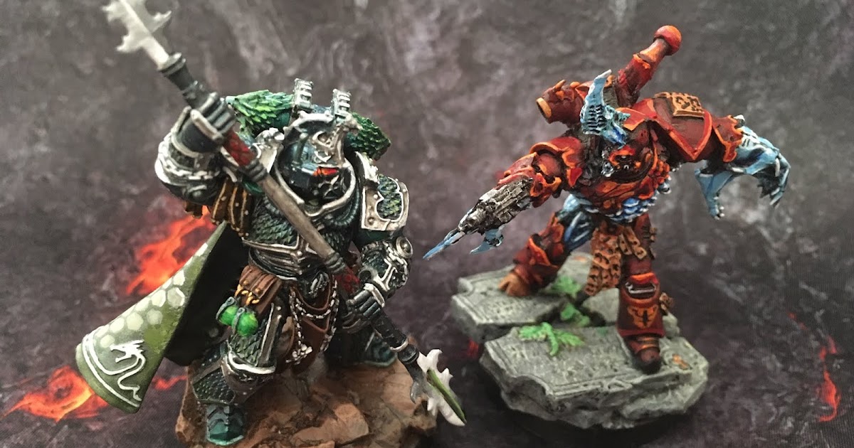 Warpstone Flux: Wargames Gallery: Alpharius vs Gal Vorbak