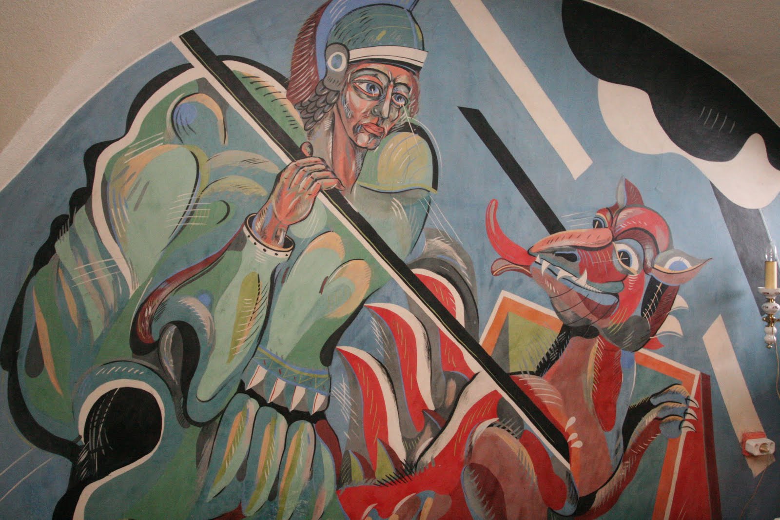 EDUARDAS JUCHNEVICIUS: FRESQUE (wall painting)