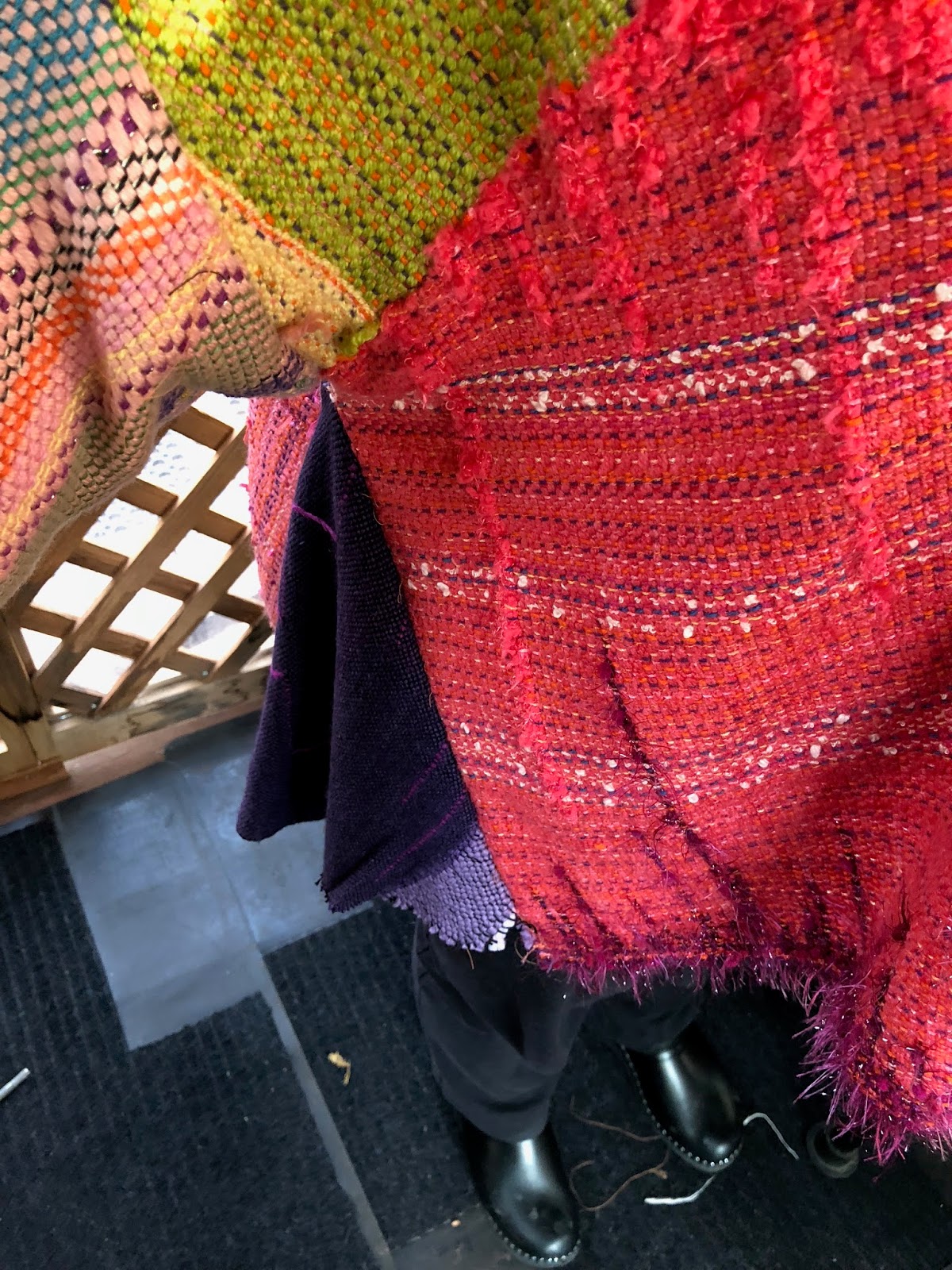 CENTERING WITH FIBER: Sewing Saori hand woven clothing class in the ...