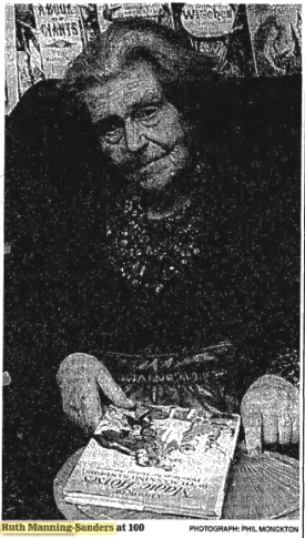 Papergreat: Photo of Ruth Manning-Sanders at age 100 (or possibly 102)