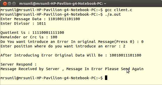 Sunil Meena: C Program to implement CRC (Cyclic Redundancy Code) in ...