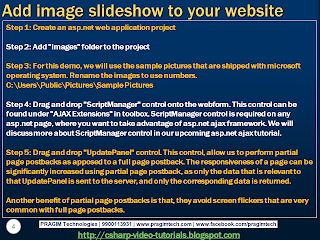 Sql server, .net and c# video tutorial: Part 134 - Add image slideshow to your website using ASP ...