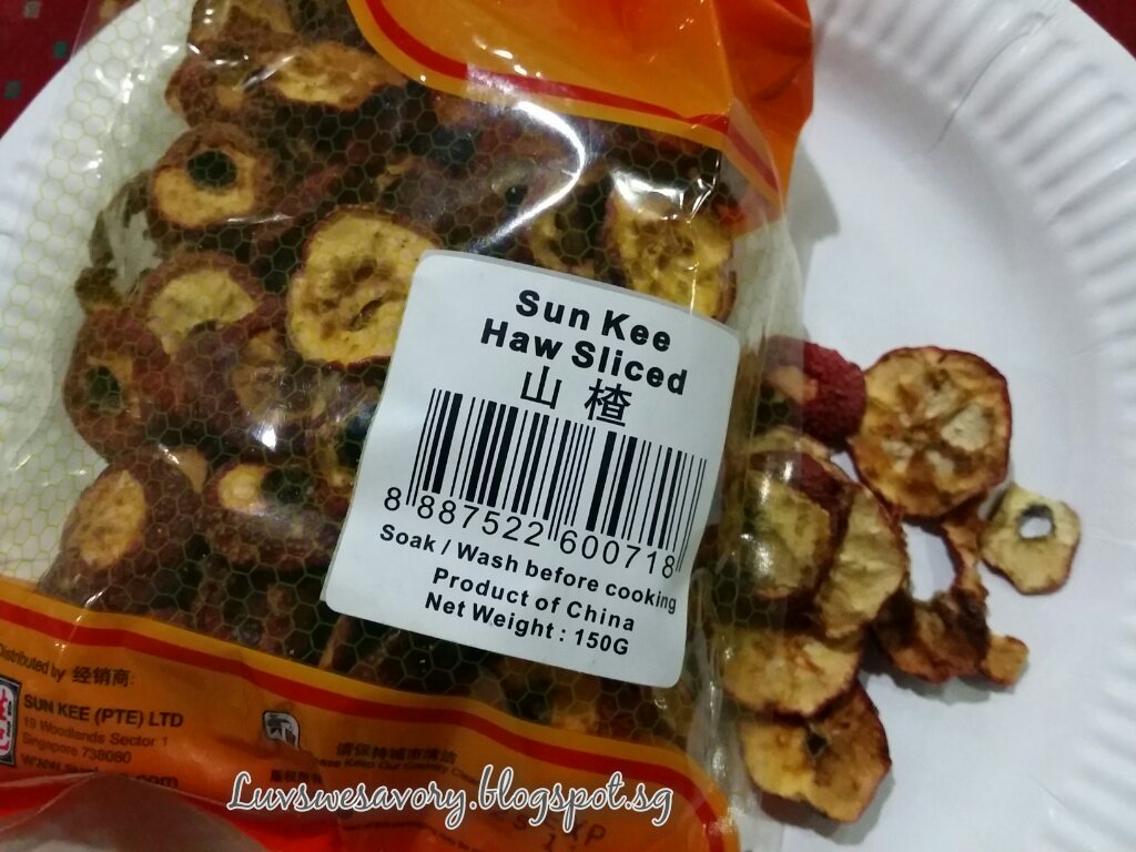 Luvswesavory: Dried Haw Slices with Apple Honey Tea