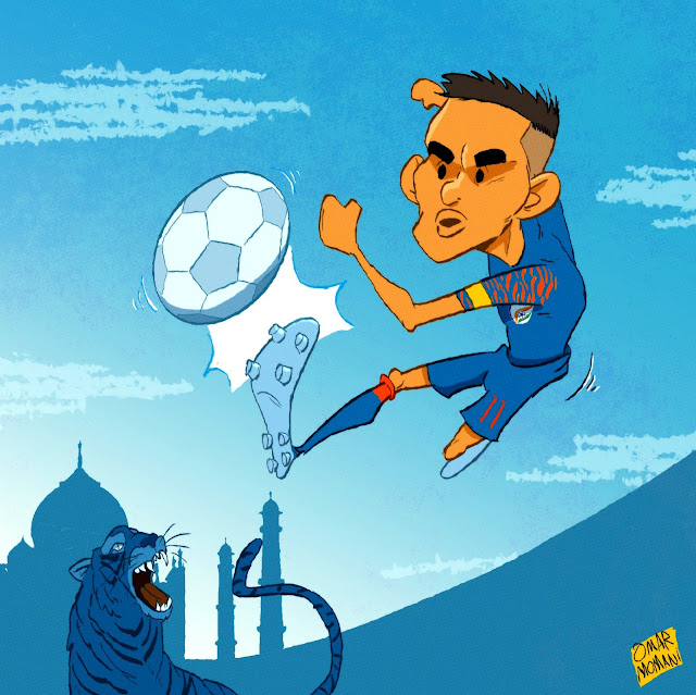 Omar Momani cartoons: Sunil Chhetri