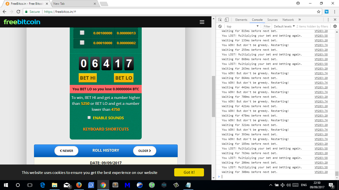 freebitco.in java script hack ~ creative