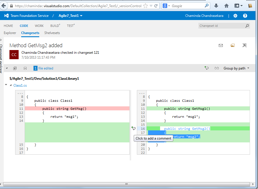 Chaminda's DevOps Journey with MSFT: TFS 2013 Web Access - Comments on ... Chaminda's DevOps Journey with MSFT: TFS 2013 Web Access - Comments on ...